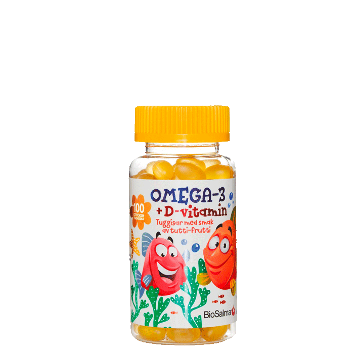 Köp Omega-3 + D-vitamin Barn 100 st tuggisar